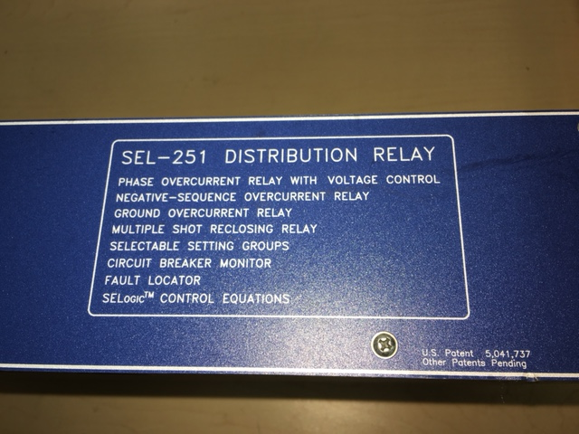 SEL251 SCHWEITZER RELAY 251003-4556UHGB New Surplus – BREAKER SUPPLY
